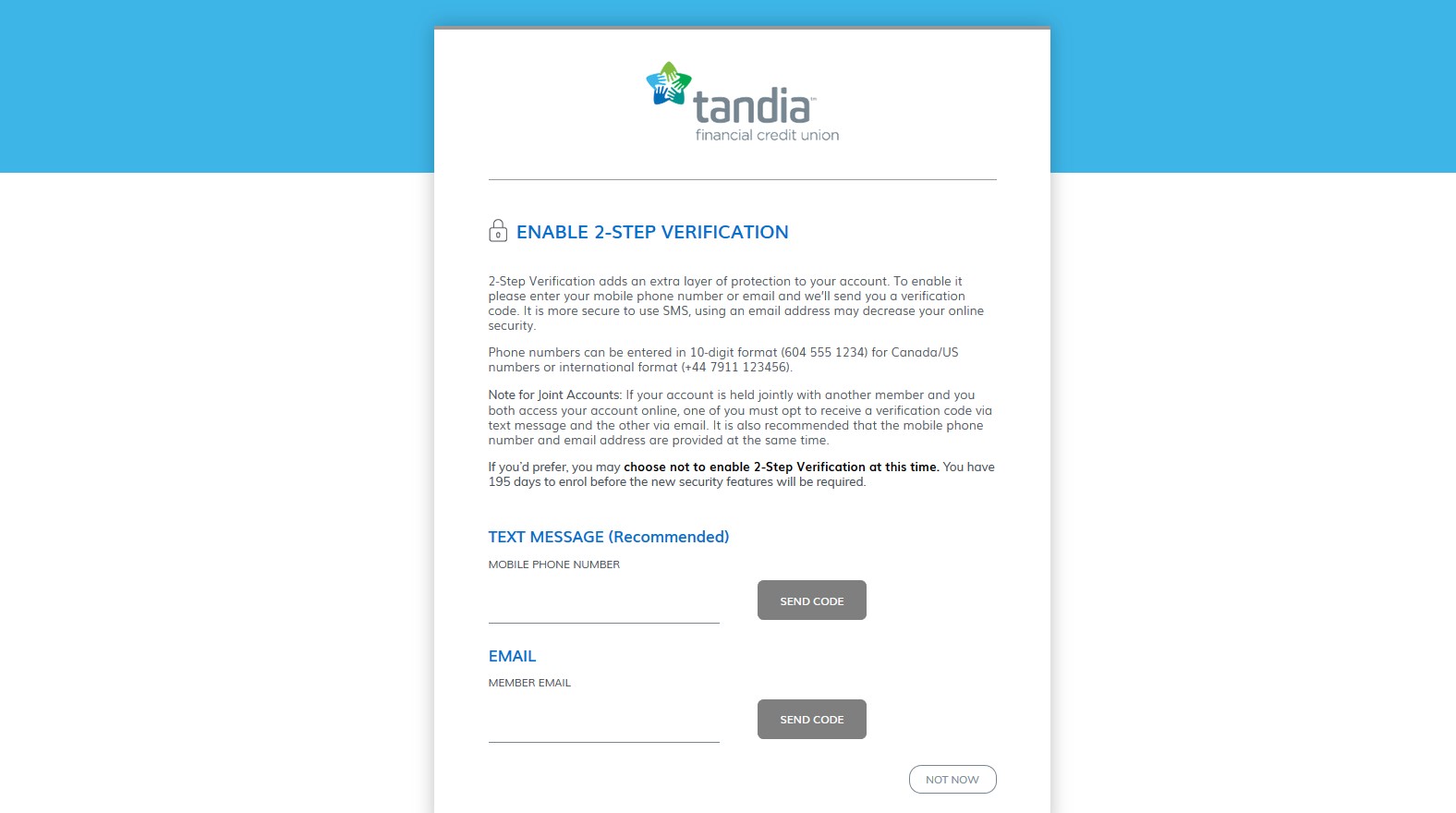 Online Banking FAQ | Tandia Finaincial